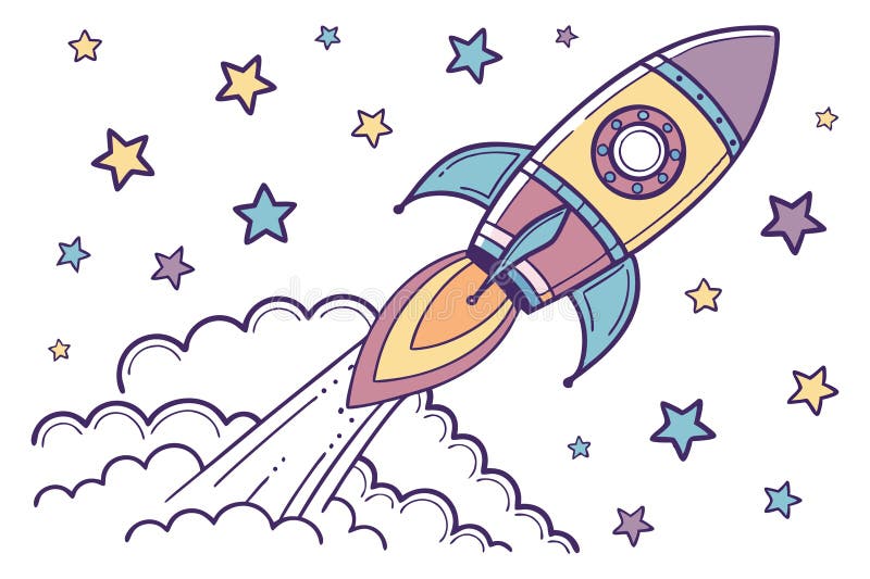 Dynamic Space Rocket Launch Design for Educational Posters and Digital ...