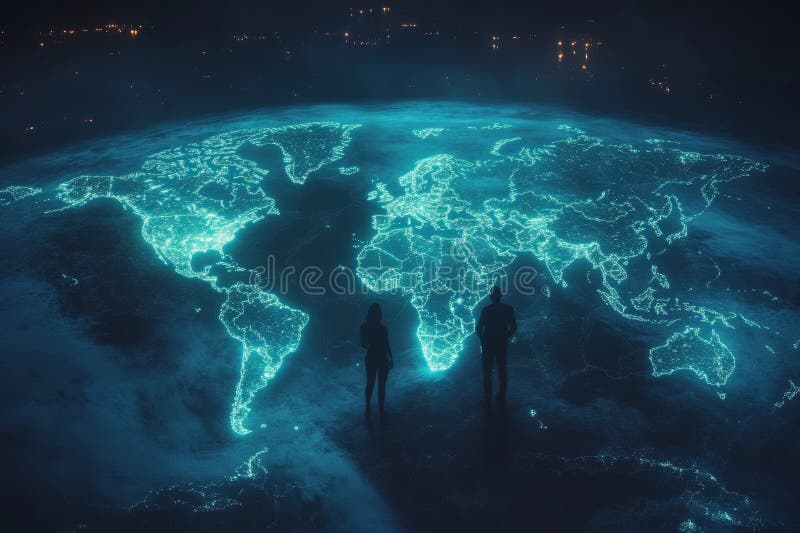 A Collection of Individuals Positioned Atop a Global Map, Symbolizing ...