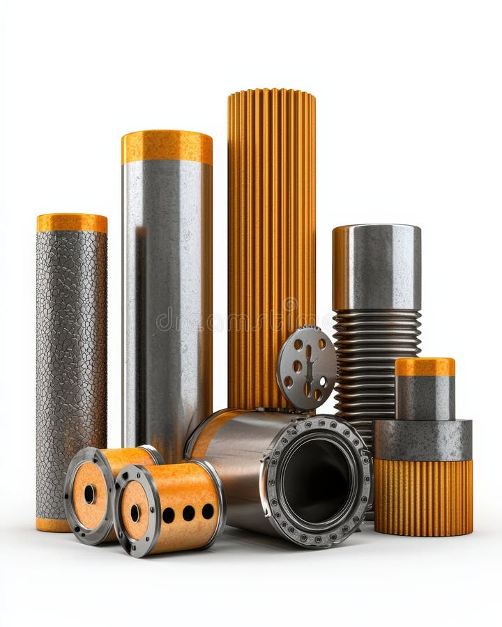 A Collection of Industrial Components Showcasing Diverse Shapes and ...