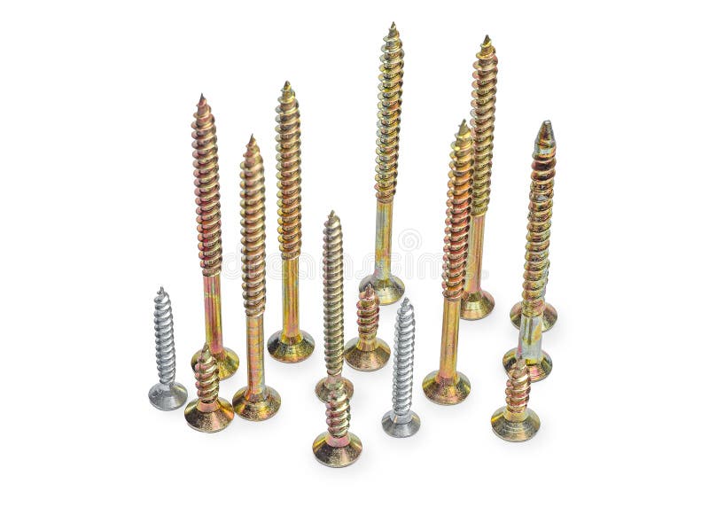 Collection of Industrial Fasteners Standing Stock Image - Image of ...