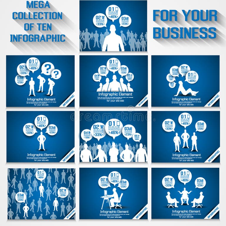 Collection Infographic Demographic Elements Chart and Graphic Stock ...