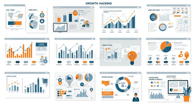 Collection of Infographic Designs Featuring Various Charts, Graphs, and ...