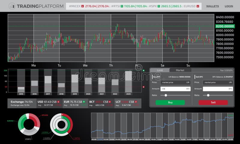 Trading Infographic Elements Stock Vector - Illustration of modern ...