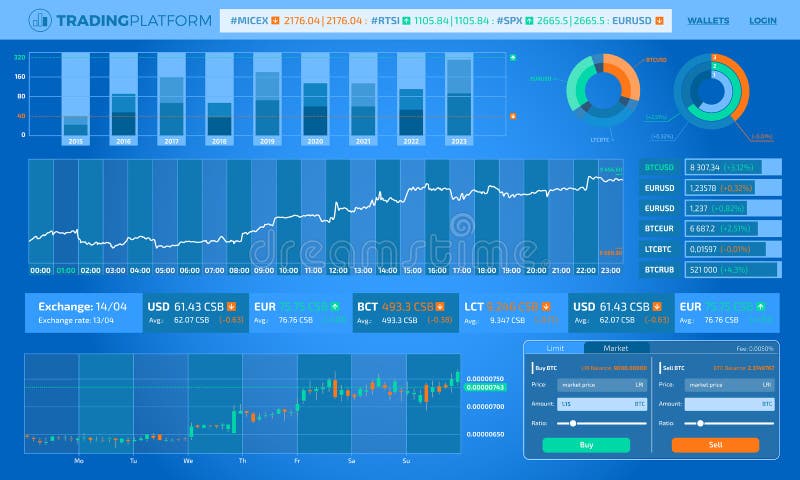 Trading Infographic Elements Stock Vector - Illustration of corporate ...