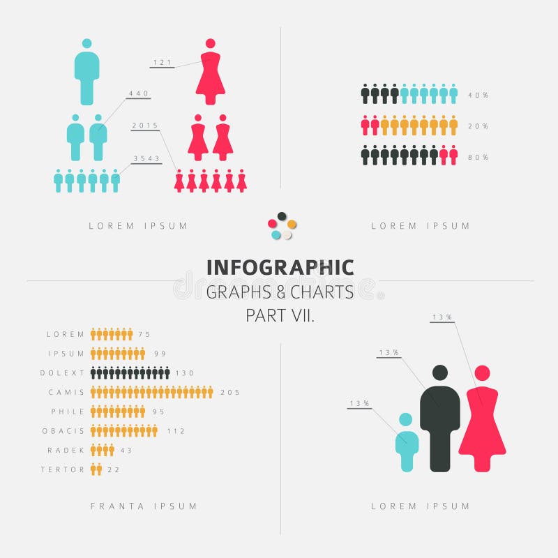 Collection of Infographic People Elements Stock Illustration ...