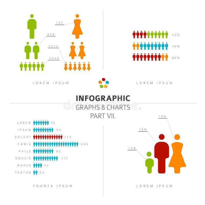 Collection of Infographic People Elements Stock Illustration ...