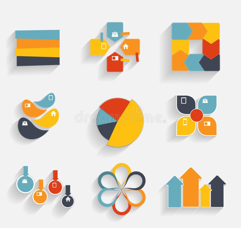Collection of Infographic Templates for Business Vector Illustra Stock ...
