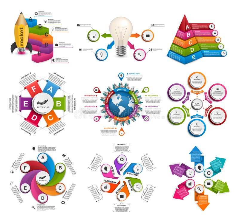 Collection Infographics. Design Elements Stock Vector - Illustration of ...