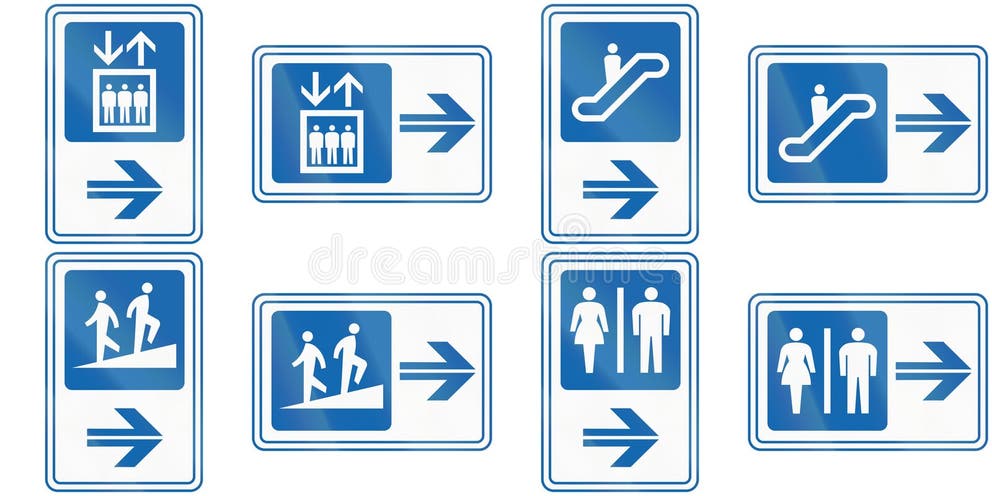 Collection of Information Signs of Japan Stock Illustration ...