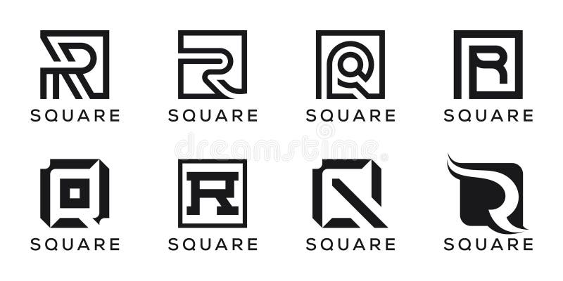 Collection of Letter R Square Logo Design Vector Template Stock ...