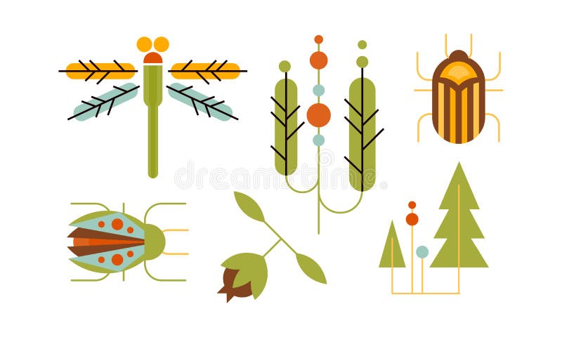 Collection of Insects Cartoon Stock Vector - Illustration of animals ...