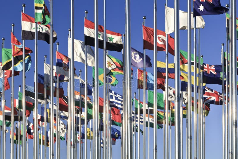 Collection of International Flags Stock Photo - Image of flags, asia ...