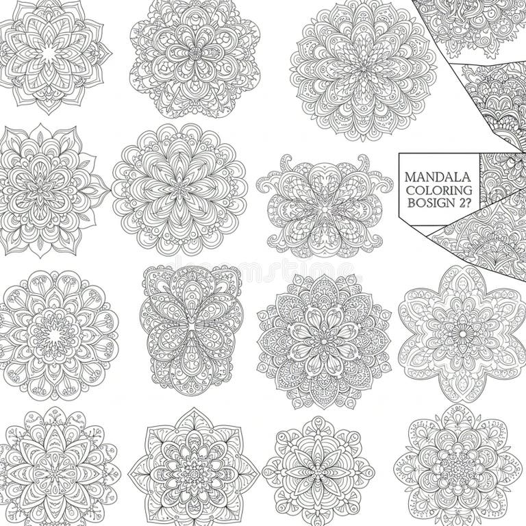 A Collection of Intricately Designed Mandalas Arranged in a Grid ...