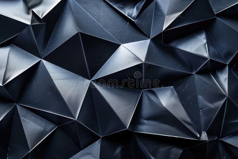 A Collection of Intricately Folded Black Paper Triangles Stock Photo ...