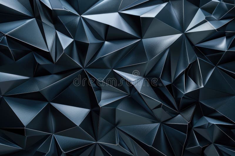 A Collection of Intricately Folded Paper Triangles in Black Stock Image ...