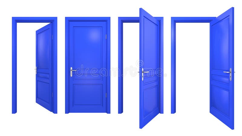 Collection of Isolated Blue Doors Stock Illustration - Illustration of ...