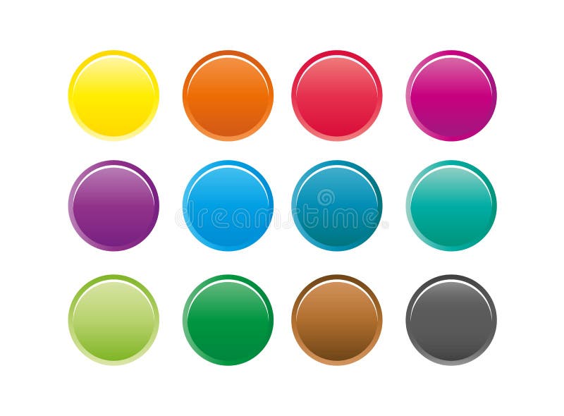 Round buttons set stock illustration. Illustration of abstract - 41820925