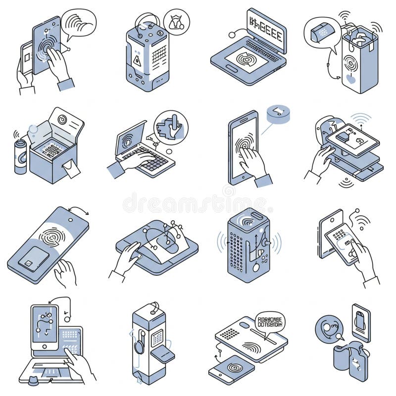 Digital Security Scenarios Stock Illustrations – 208 Digital Security ...