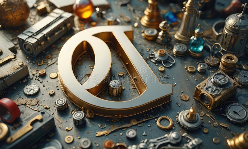 A Collection of Items Including a Clock, a Bottle, and a Few Other ...