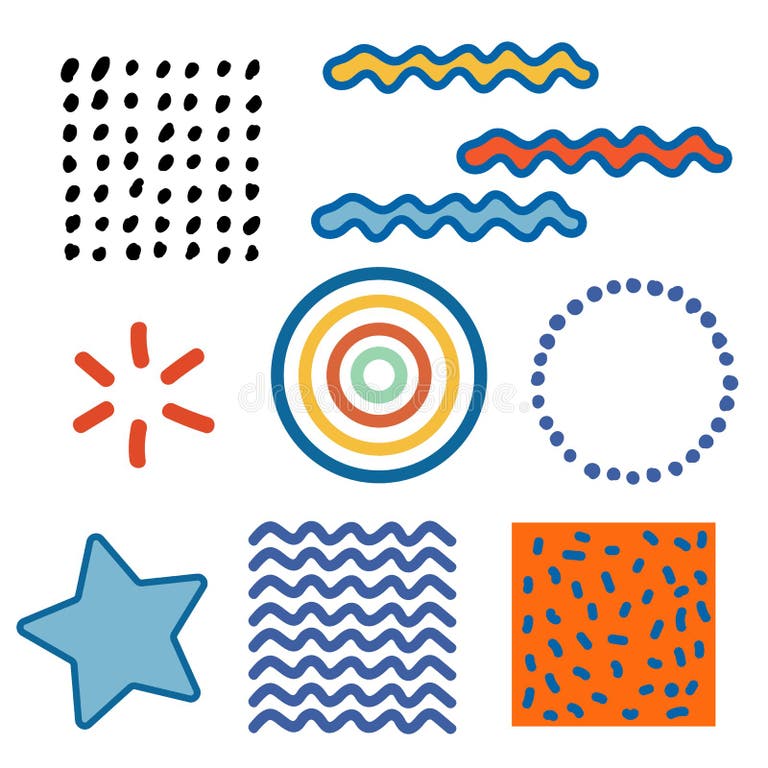 Collection of Items from the 80s. Outline Simple Vector Illustration ...