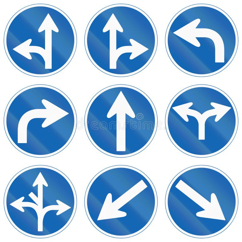 Collection of Japanese Regulatory Road Signs Stock Illustration ...