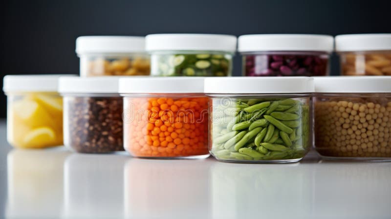 A Collection of Jars with Different Types and Colors, AI Stock ... A Collection of Jars with Different Types and Colors, AI Stock ...