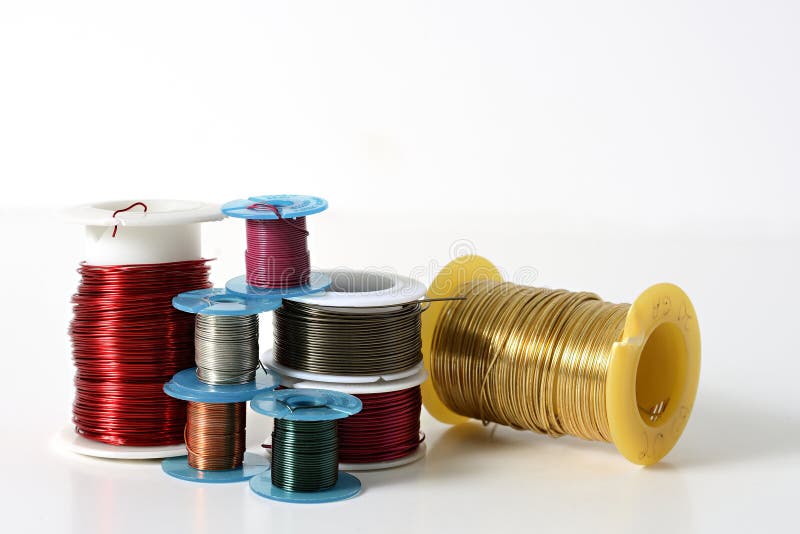 Collection of Jewelry Wire on Spools Stock Photo - Image of cylinder ...