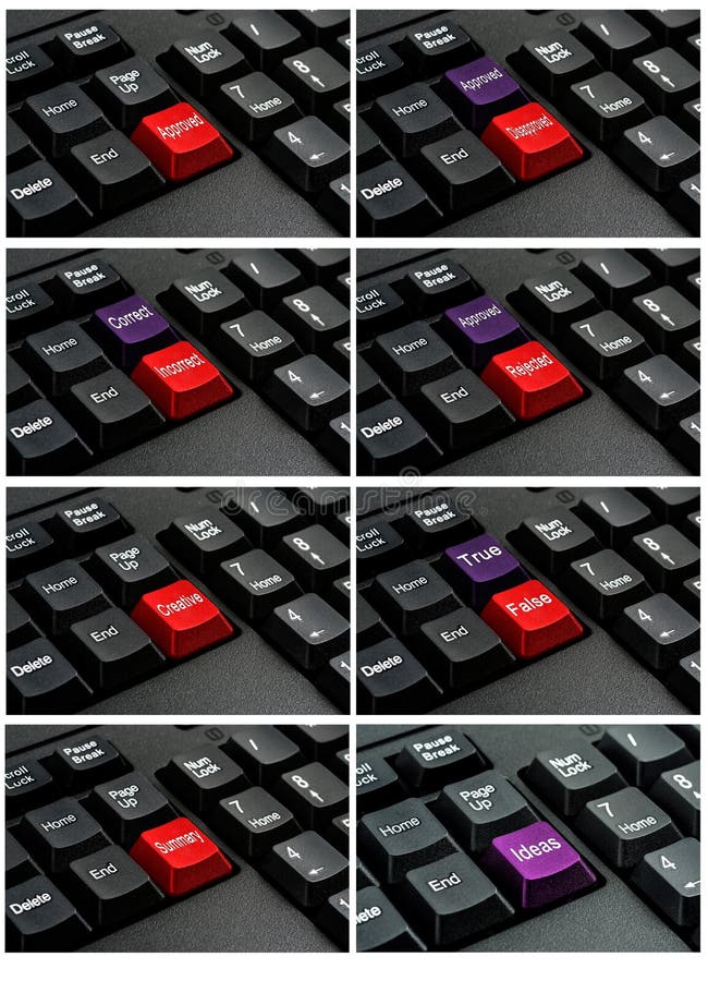 Collection of Keyboard with the Word Written on a Button. Stock Image ...