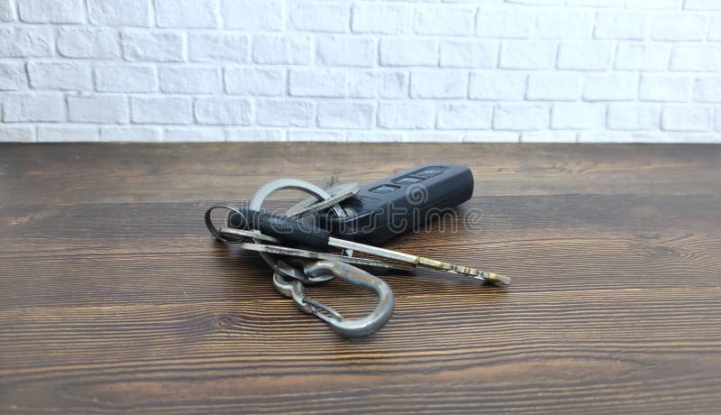 A Collection of Keys on the Table Stock Photo - Image of metal ...