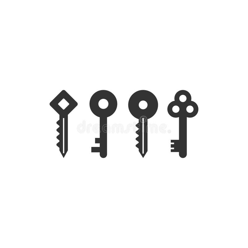 Collection of Keys Logo Icon Graphic Design Template Stock Vector ...
