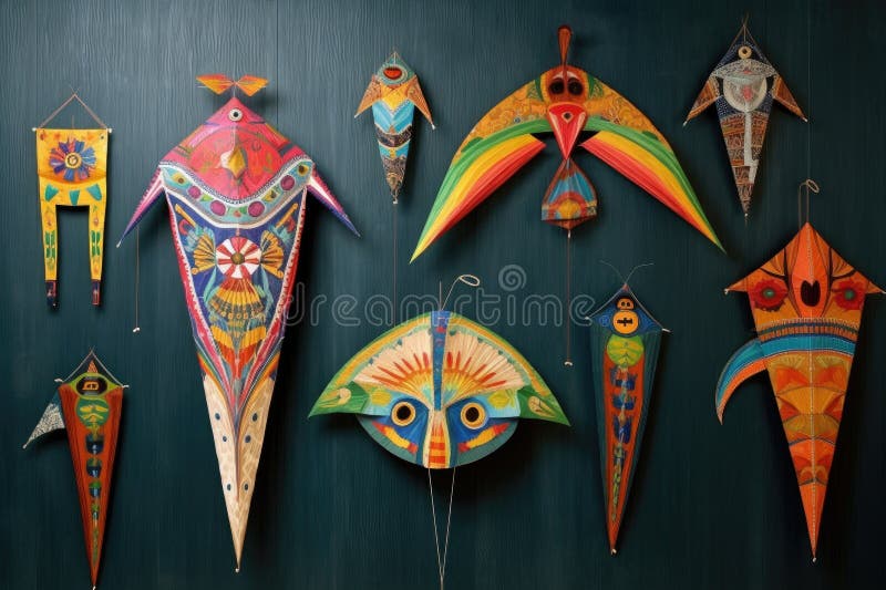 Collection of Kites from Different Cultures and Traditions Stock ...