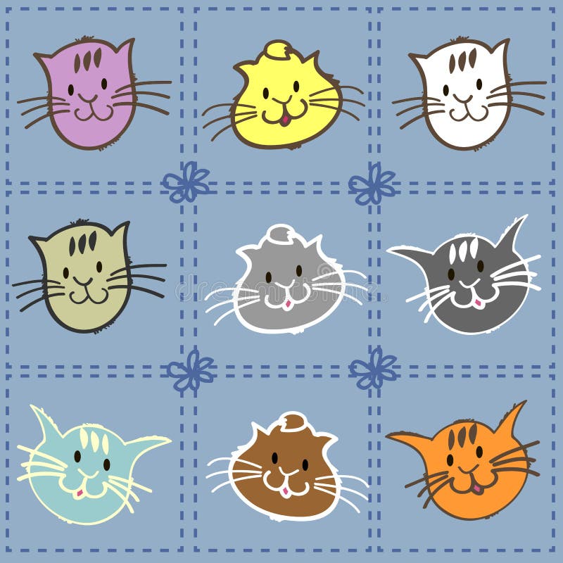 Collection of kittens stock vector. Illustration of pussycat - 35160306