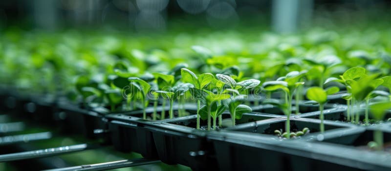 Group of Lab Grown Soybean Plants in Room Stock Photo - Image of nature ...