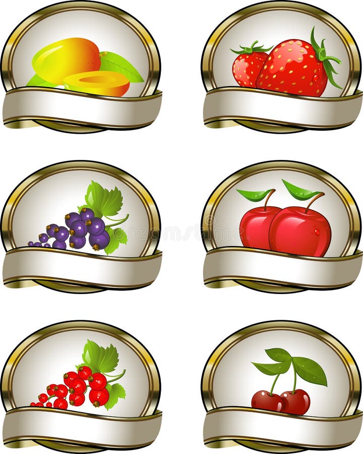 Set of Labels for Fruit Jam Stock Vector - Illustration of business ...
