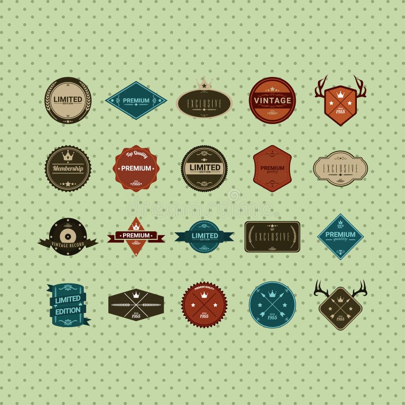 Collection of Labels. Vector Illustration Decorative Design Stock ...