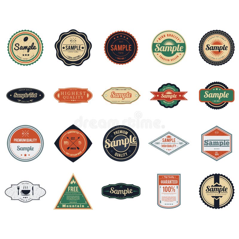 Collection of Labels. Vector Illustration Decorative Design Stock ...