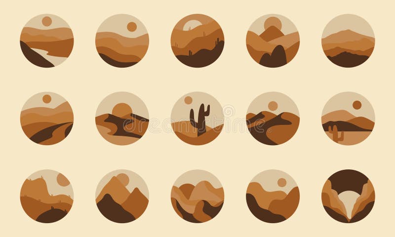 Boho Mountain Rounded stock vector. Illustration of natural - 307494069