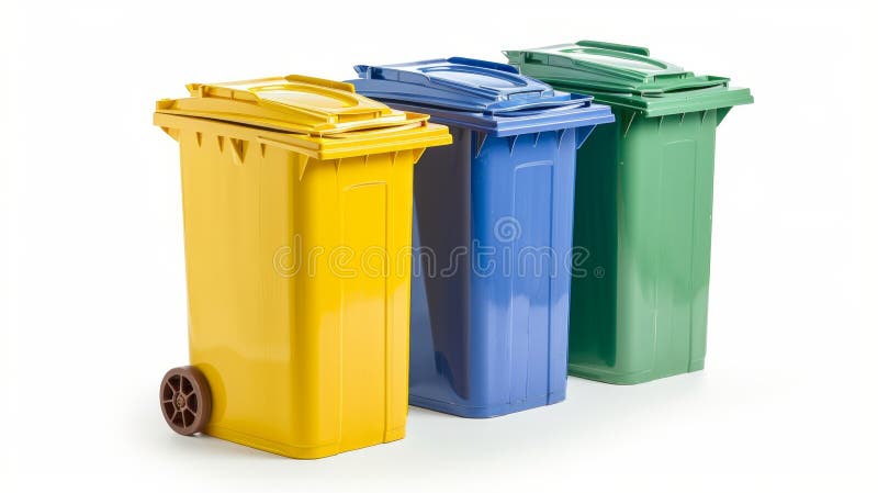 Collection of Large Colorful Trash Cans (garbage Bins) Isolated on ... Collection of Large Colorful Trash Cans (garbage Bins) Isolated on ...