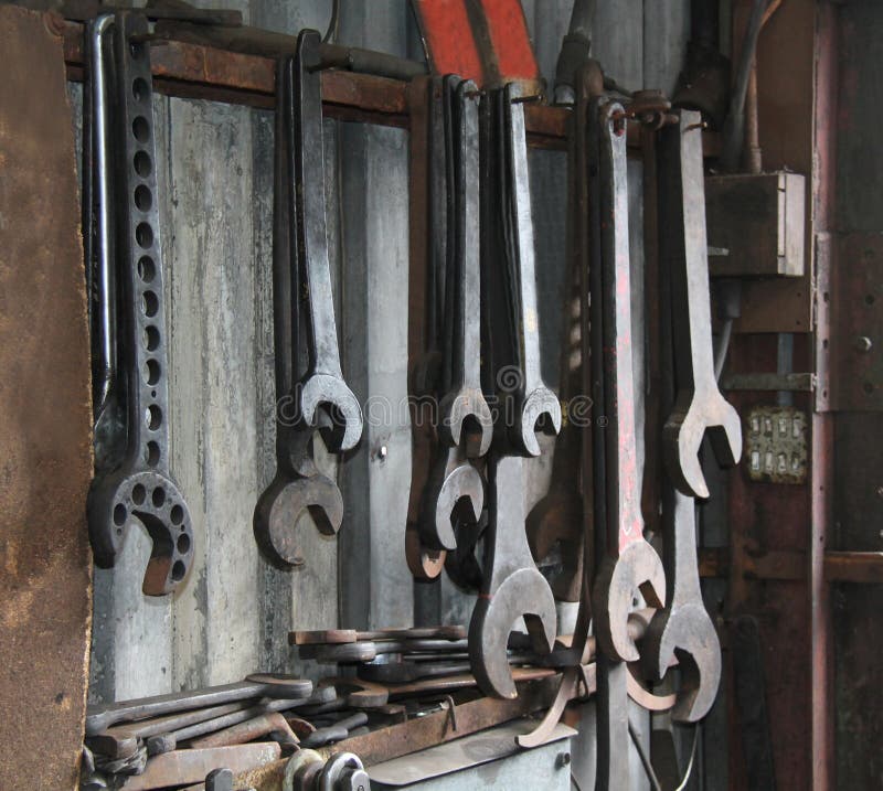 Collection of Large Spanners. Stock Photo - Image of industrial, wrench ...