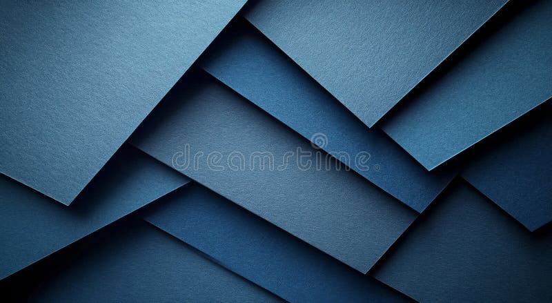 Multiple Layers of Textured Blue Paper Stacked Creatively on a Surface ...
