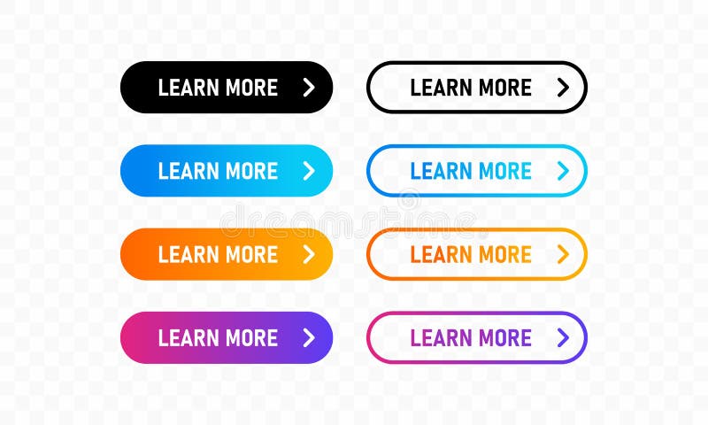 Collection Of Learn More Buttons Flat Button With Colorful Gradient Colorful Buttons For Sites 8287