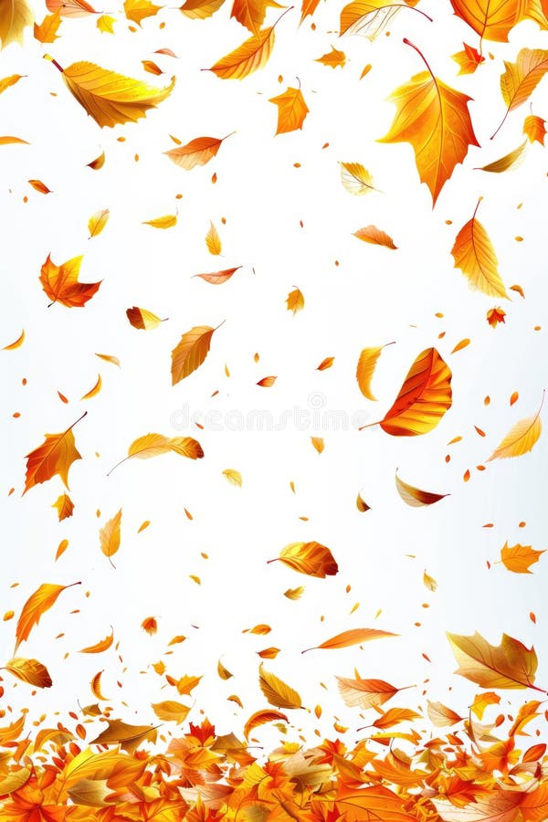 A Collection of Leaves Blowing in the Wind Stock Image - Image of leaf ...