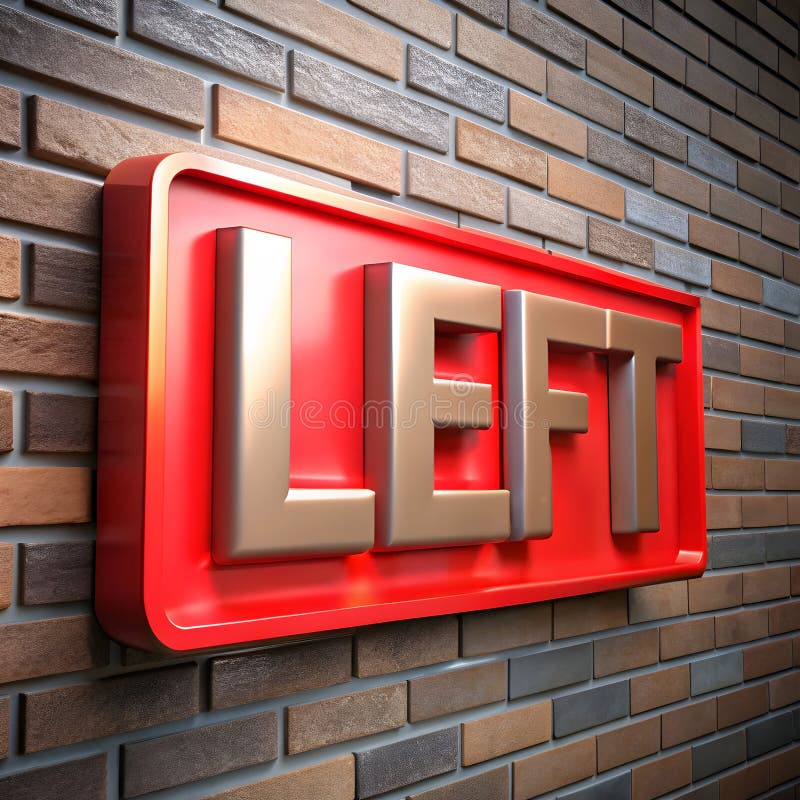A Collection of Left-oriented 3D Sign Elements Stock Illustration ...