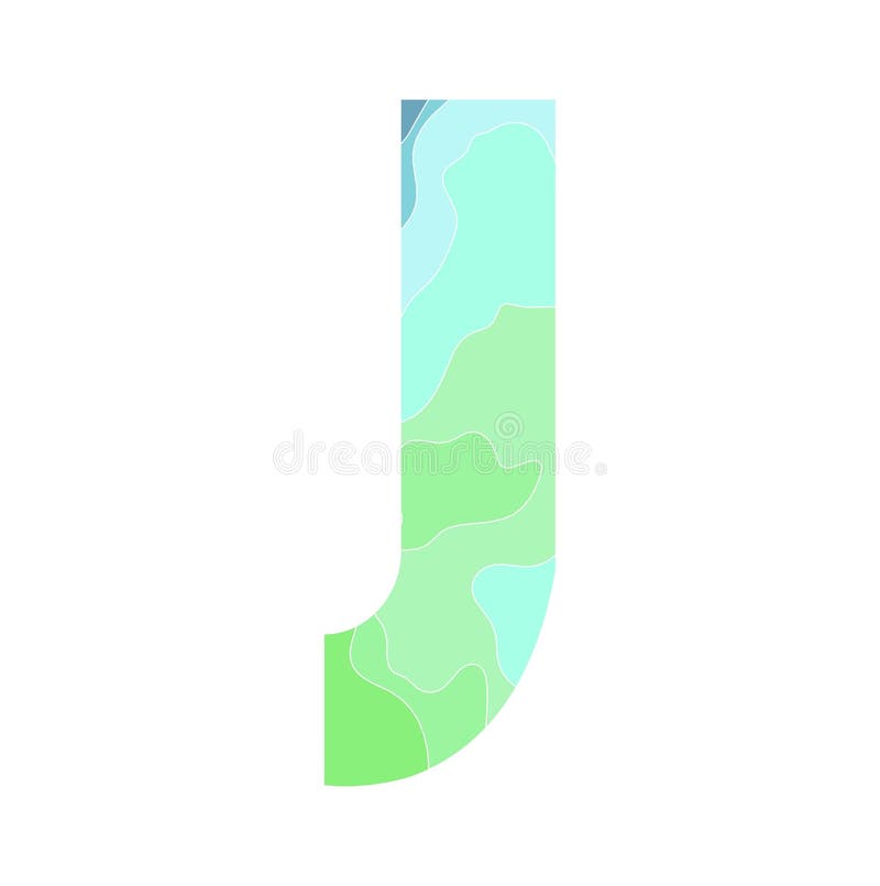 Collection of Letters with a Pattern of Wavy Multicolored Lines. the ...
