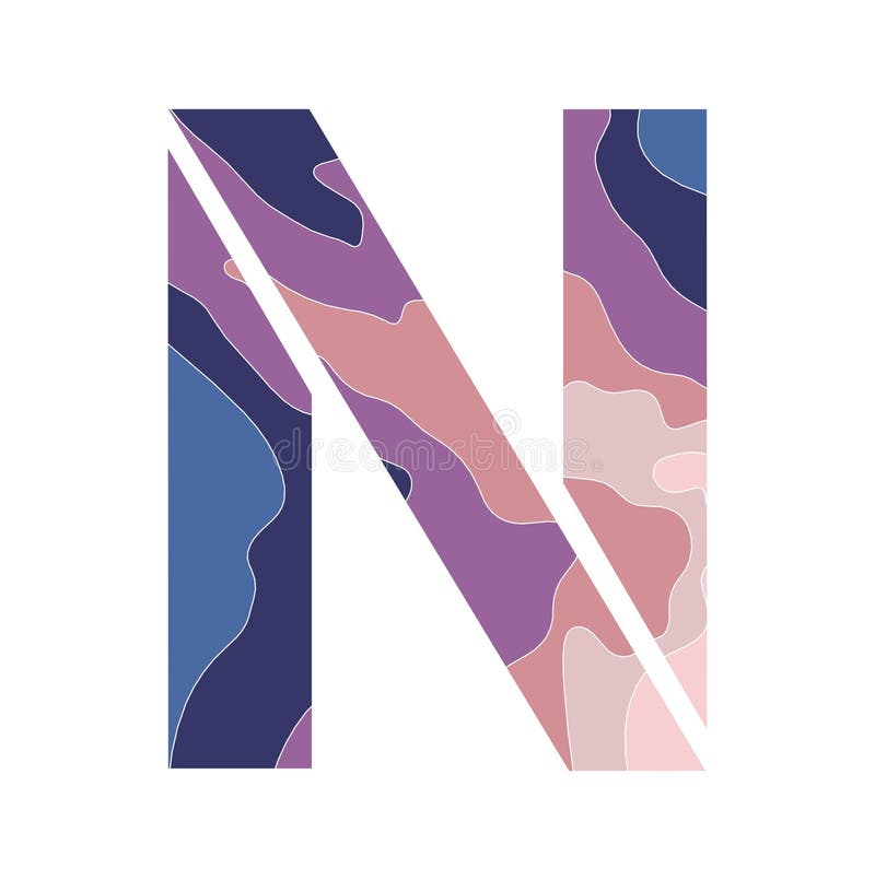 Collection of Letters with a Pattern of Wavy Multicolored Lines. the ...