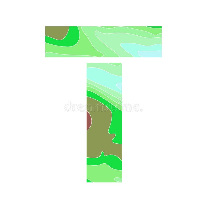 Collection of Letters with a Pattern of Wavy Multicolored Lines. the ...