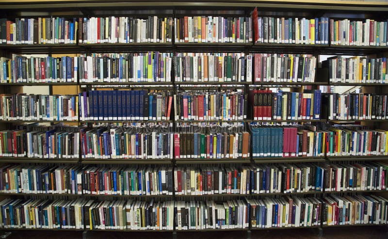 Collection of Library Books with Colourful Text Covers Editorial Photo ...