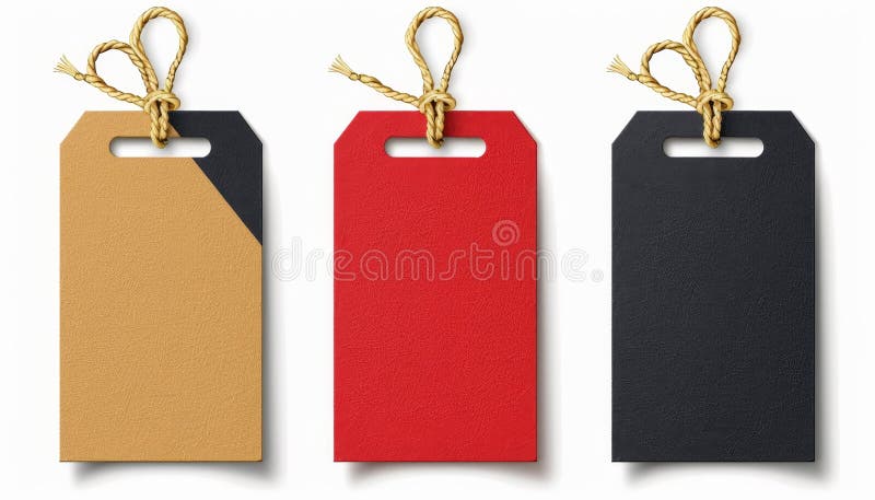 Collection of Lifelike Isolated Empty Price Tags for Black Friday ...