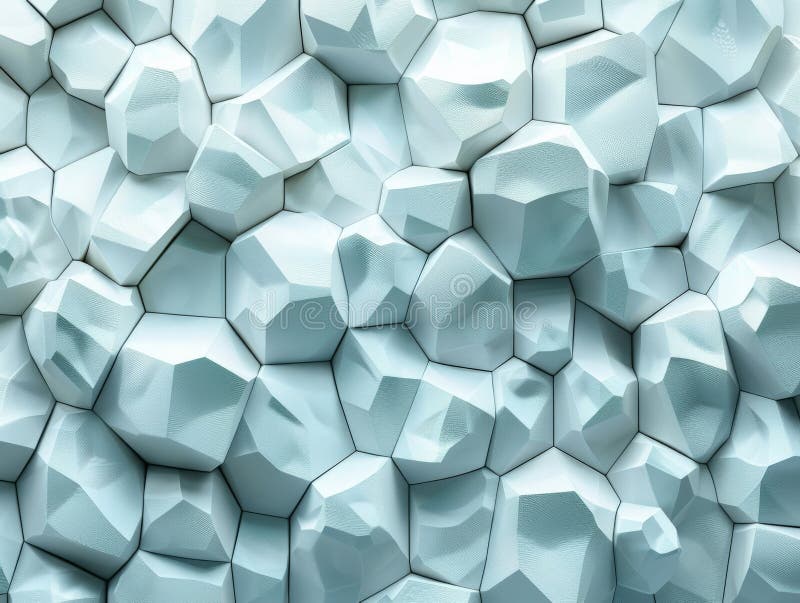 A Collection of Light Blue Geometric Shapes with Varying Textures Stock ...