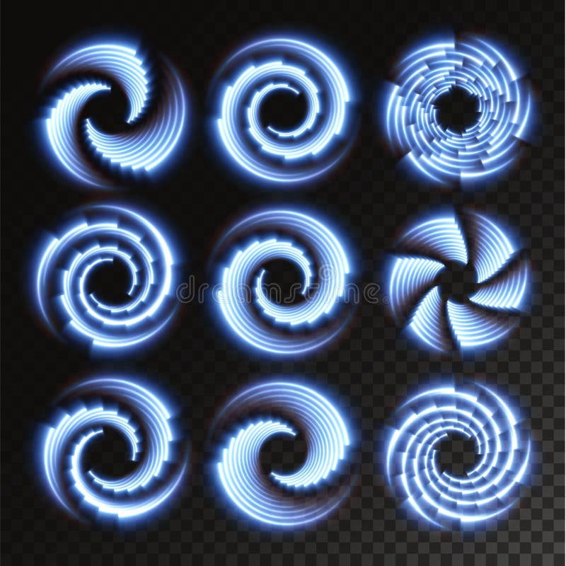 Collection of Light Blue Halftone Lines. Radial Blue Vector Lines of ...